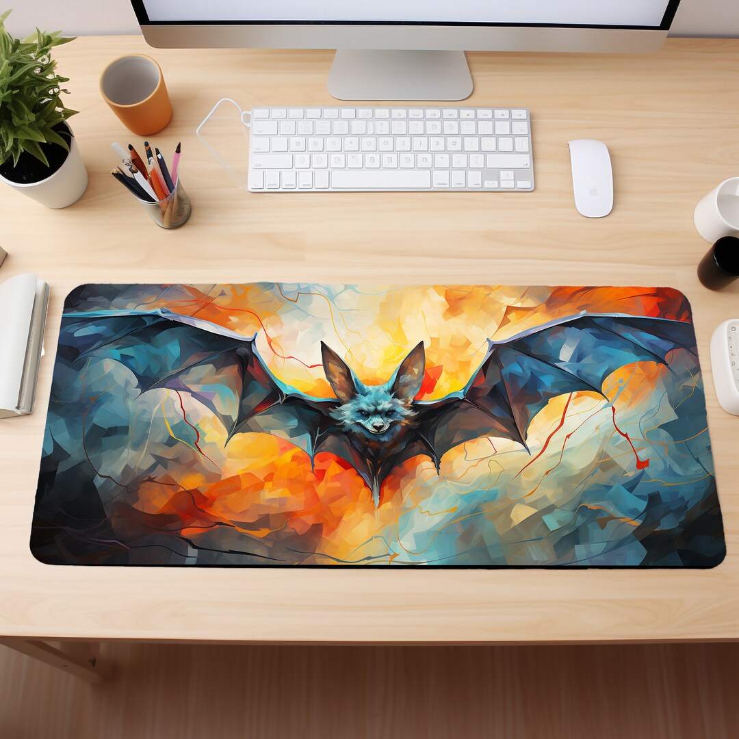 Bat Desk Decor Goth Desk Mat Bat Lovers Gift Bat Office - Etsy