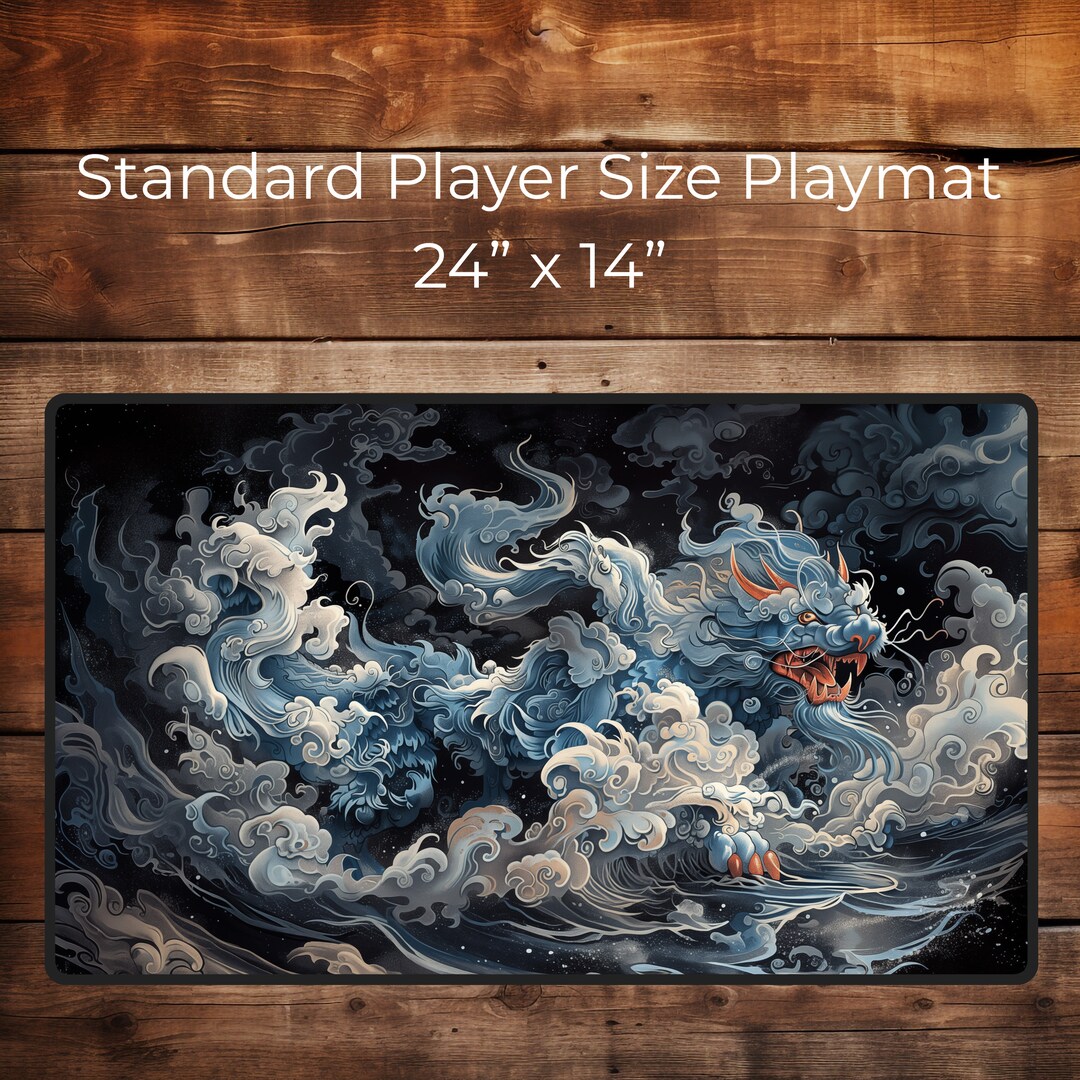 Celestial Storm Beast - Asian Foo Dog - TCG Playmat - Gamer Desk Pad ...