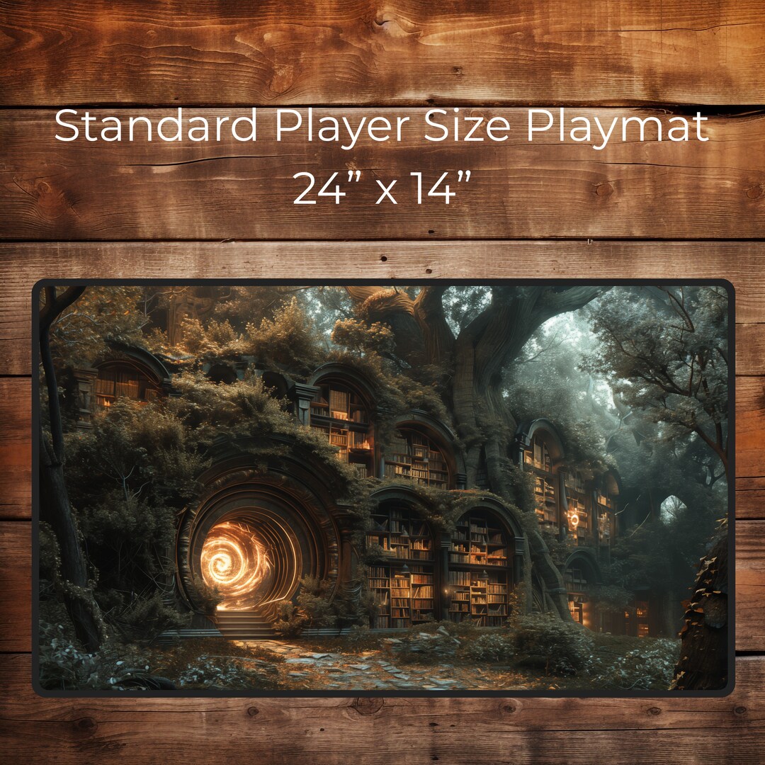 Enchanted Portal Library - TCG Playmat - Table Top Gaming Mat - DND ...