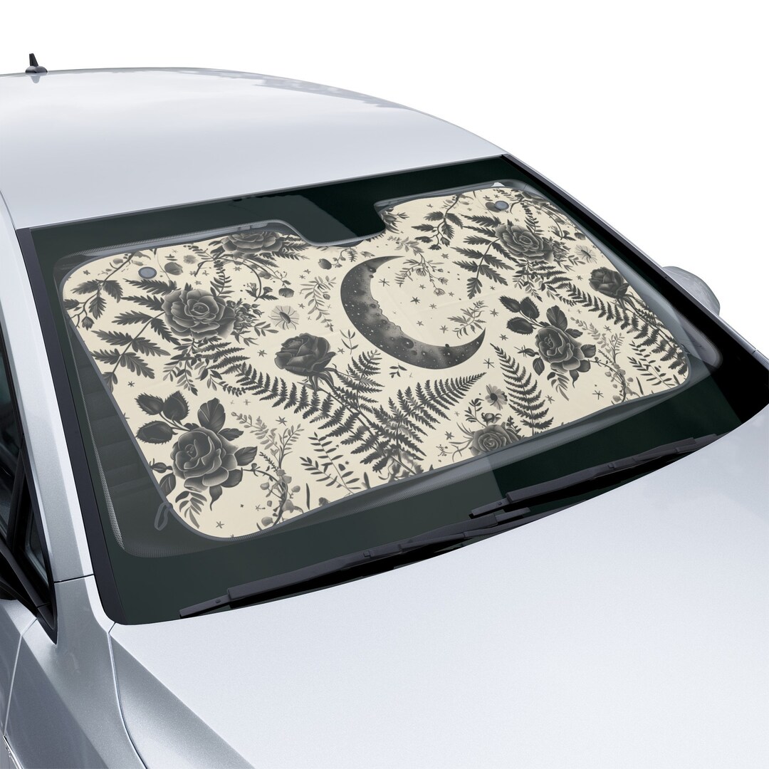 Cute Goth Car Sun Shade, Goth Car Decor, Goth Car Accessory, Goth ...