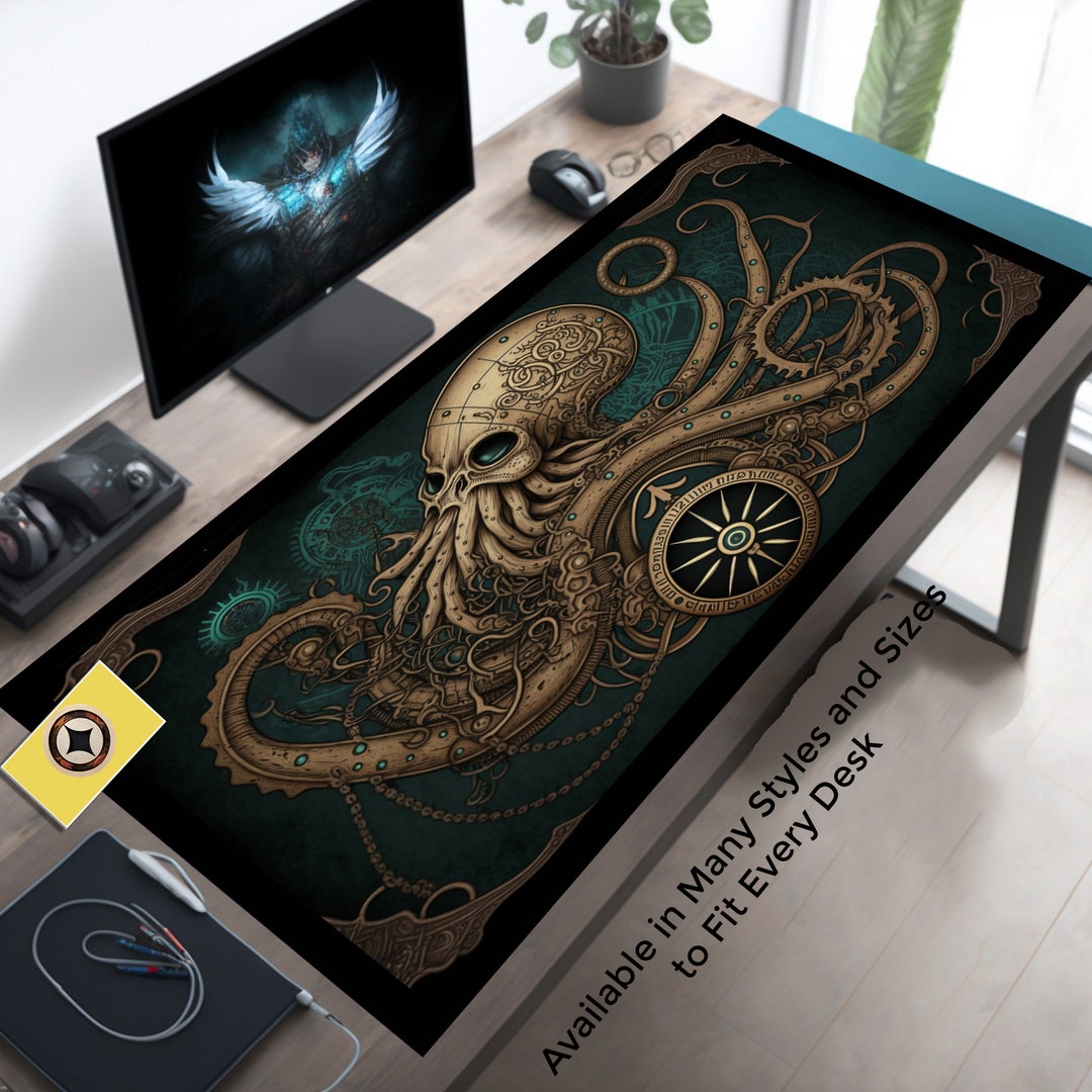 Pirate Kraken Decor Pirate Desk Mat Kraken Desk Pad Pirate Mousepad ...