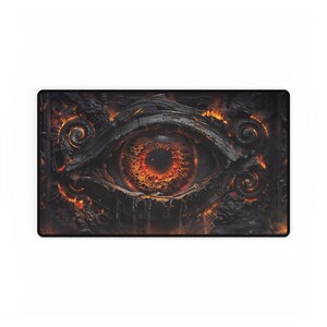 Flamebound Sentinel - 24"x14" Custom Playmat for Table Top Gaming, TCG ...