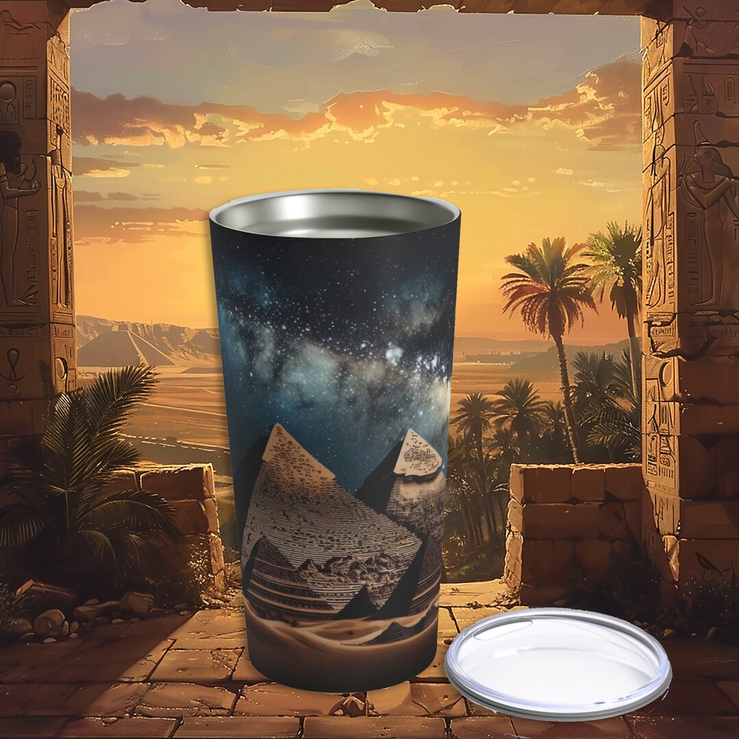 Pyramids of Giza Tumbler, Pyramid Tumbler, Egyptian Tumbler, Egypt ...