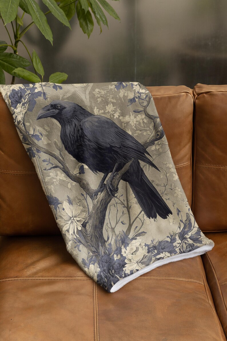 Raven Perch Sherpa Fleece Throw Blanket - Available in 2 Sizes ...