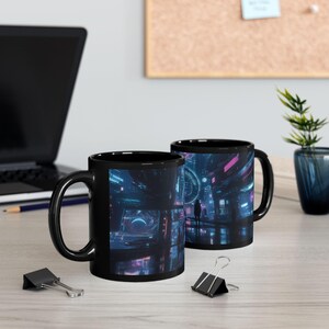 Cyberpunk City Center Sci-fi Mug - Science Fiction Fantasy Mug - TCG ...