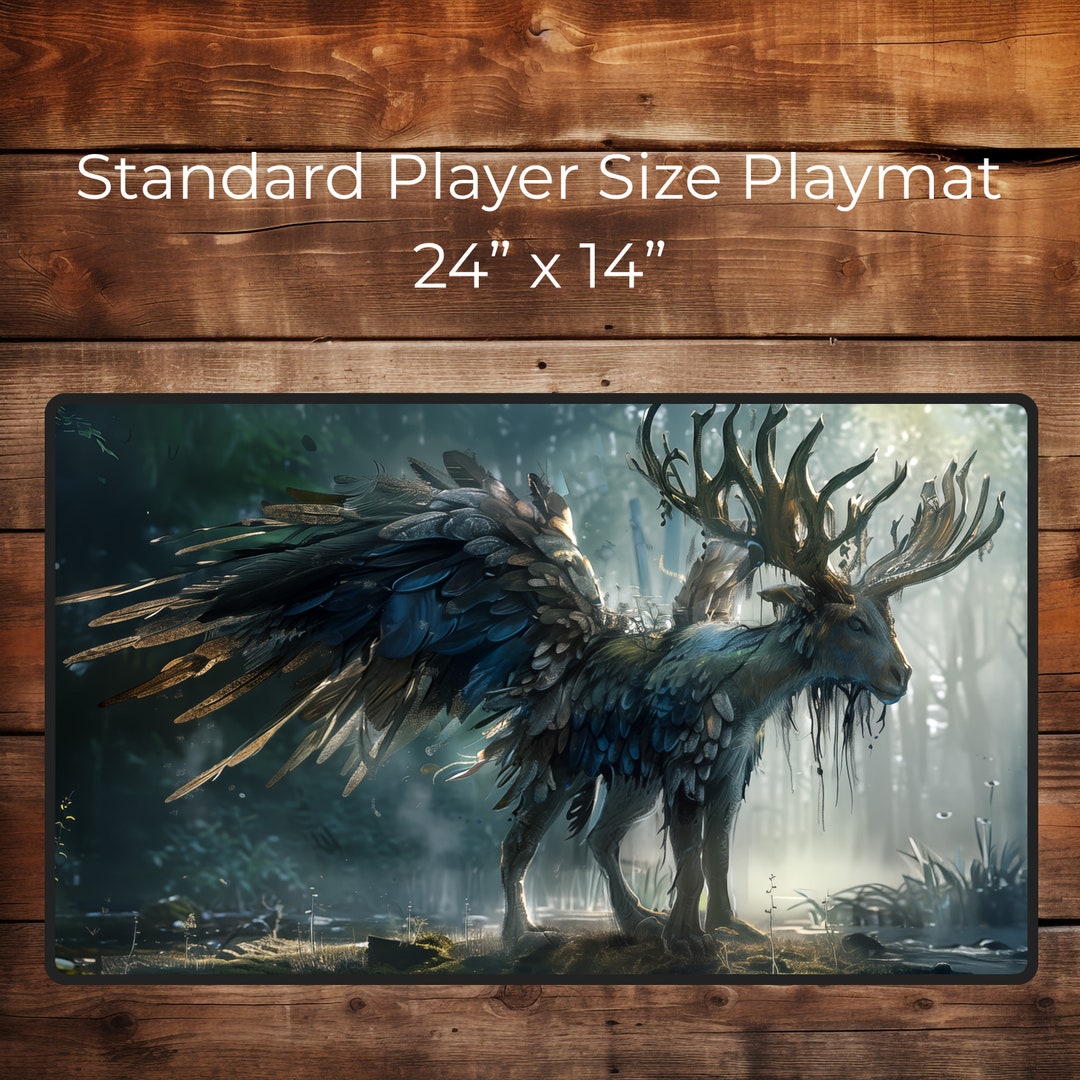 Forest Stag Phoenix - 24"x14" Custom Playmat for Table Top Gaming, TCG ...