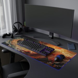 Tidal Wave Art, Ocean Desk Cover, Nautical Desk Blotter, Beachy ...