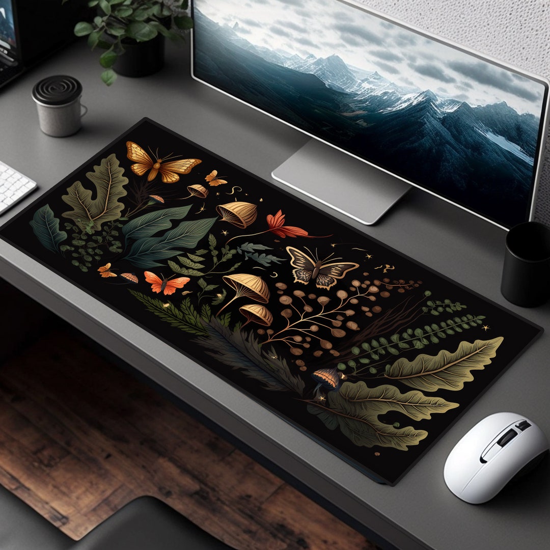 Dark Cottagecore Mousepad Dark Mouse Pad Cottagecore Desk Mat Nature ...
