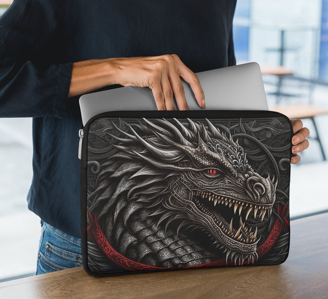 Gothic Dragon Laptop Sleeve, Dragon Tablet Case, Gothic Notebook Bag ...