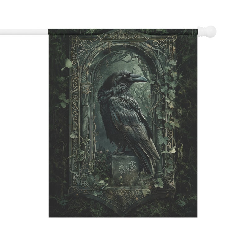 Viking Raven Home Banner - Goth Raven Banner for Homes or Office ...