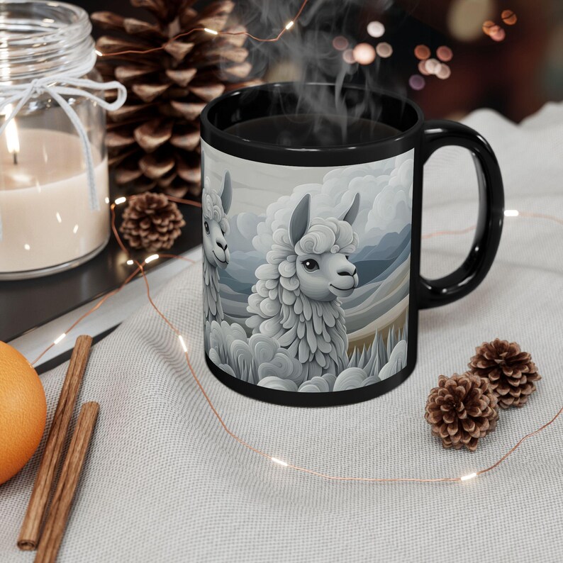 Kawaii Cute Cloud Llamas Mug - Cute Kawaii Mug - Llamas Coffee Cup ...