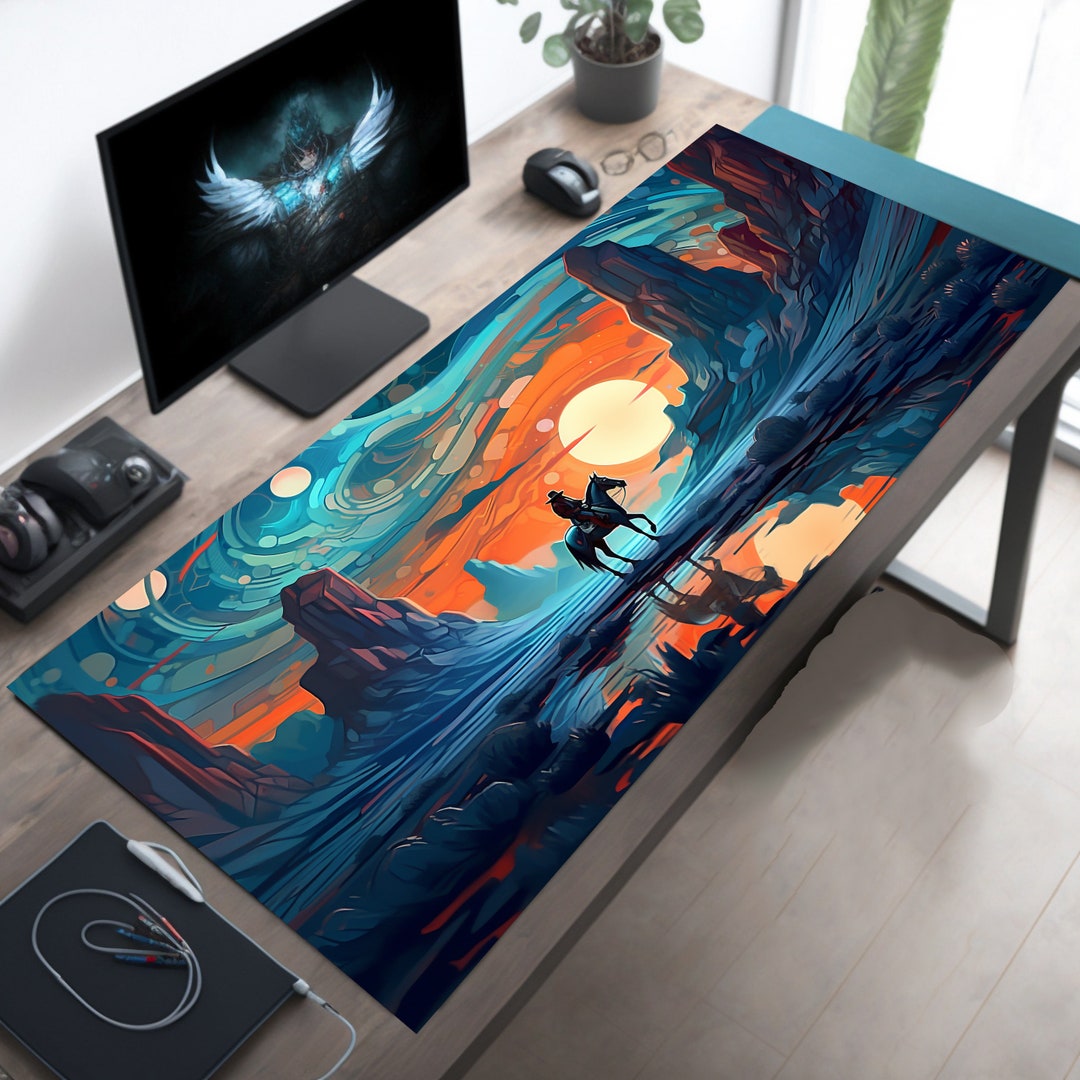 Cowboy Dreams Desk Mat, Cowboy Mousepad, Western Desk Pad, Canyon ...