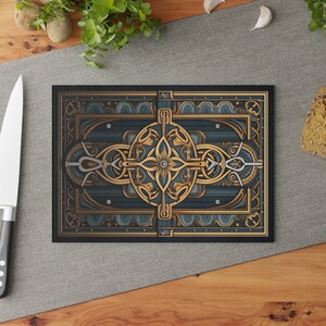 Glass Cutting Board, Celtic Kitchen Decor, Celtic Knot, Celtic Cutting ...