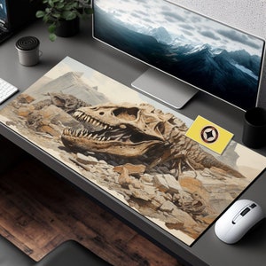 Dino Discovery Fossil Desk Mat, T-rex Mousepad, Tyrannosaurus Deskmat ...