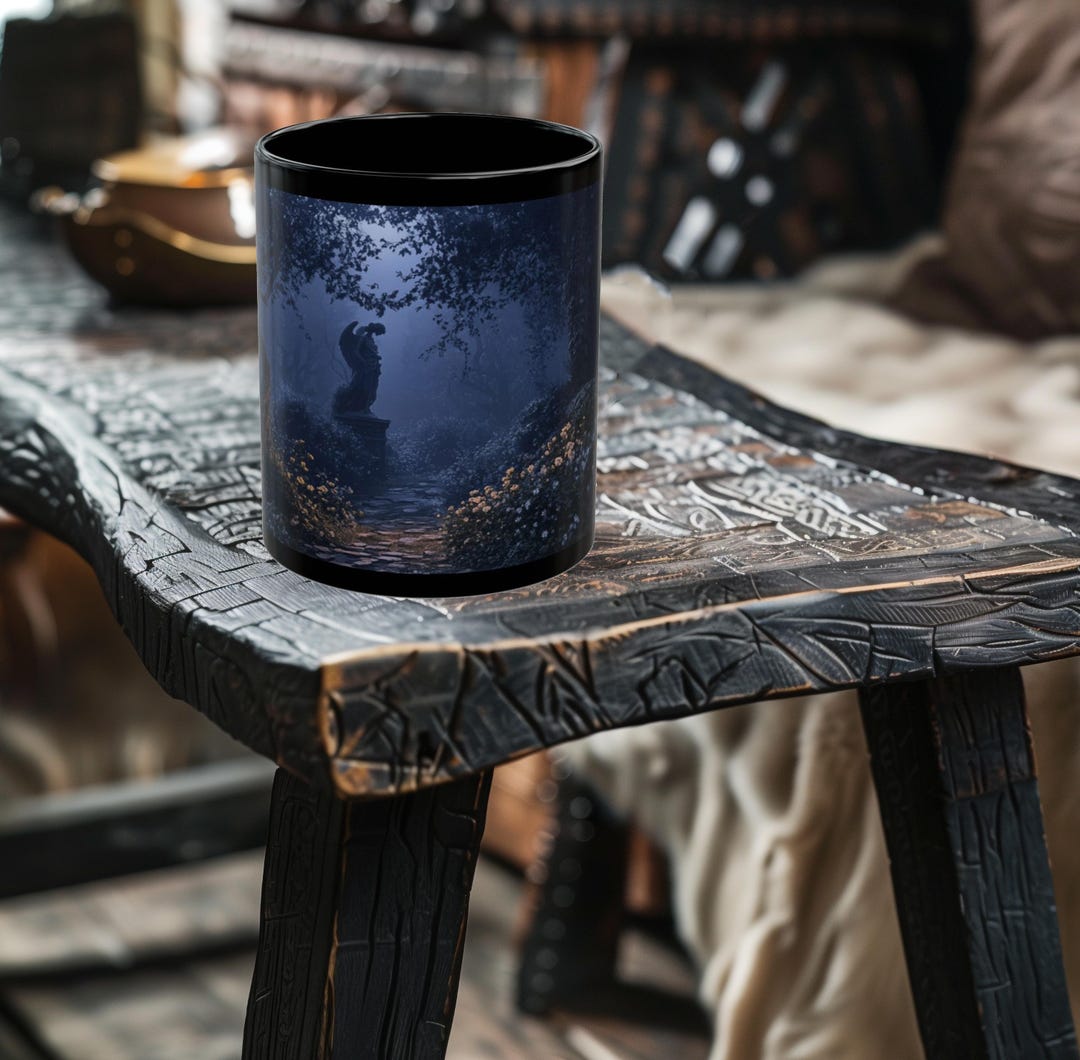 Mysterious Gothic Forest Pathway Mug - Goth Mug - Elegant Gothic Forest ...