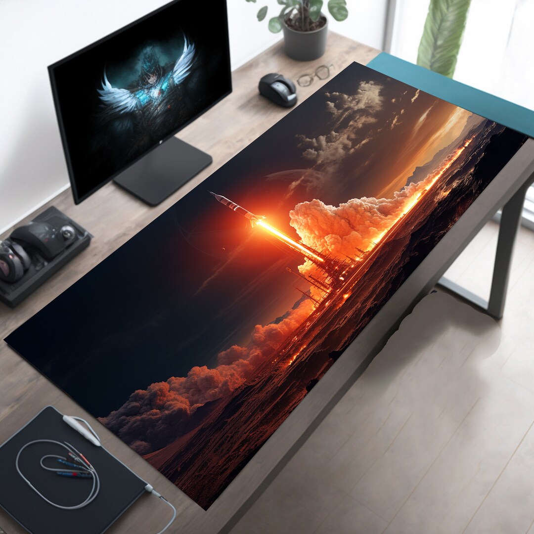 Spectacular Rocket Launch Desk Mat, Rocket Mouse Pad, Rocketry Mousepad ...