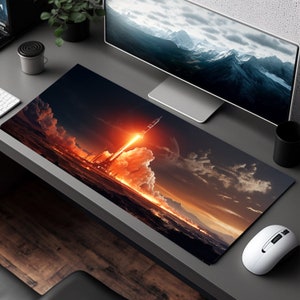 Spectacular Rocket Launch Desk Mat, Rocket Mouse Pad, Rocketry Mousepad ...