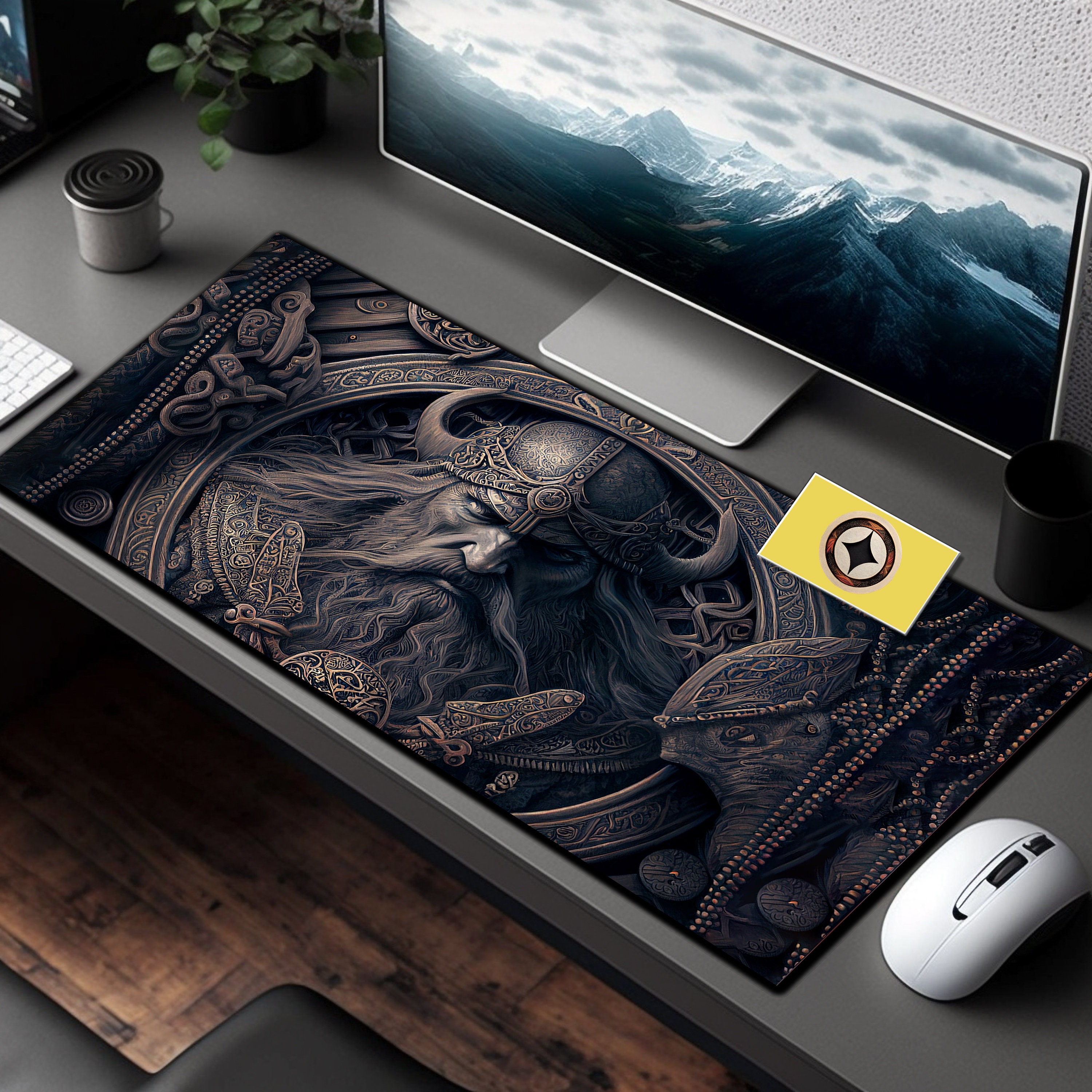 Viking Desk Mat, Large Mouse Pad, Aesthetic Mousepad, Kawaii Deskmat ...