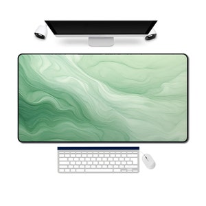 Sage Green Desk Mat With Hemmed or Flat Edges in Multiple Sizes, Cute ...