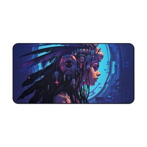 Cyberpunk Gamer Desk Mat, Gaming Mousepad XL, Game Table Decor ...
