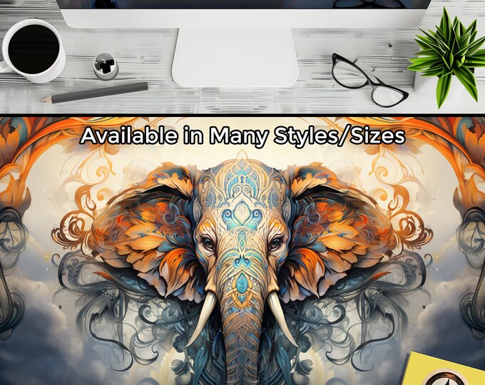 Aztec Octopus Desk Mat, Aesthetic XL Desk Pad, Geometric Mouse Pad, Red ...