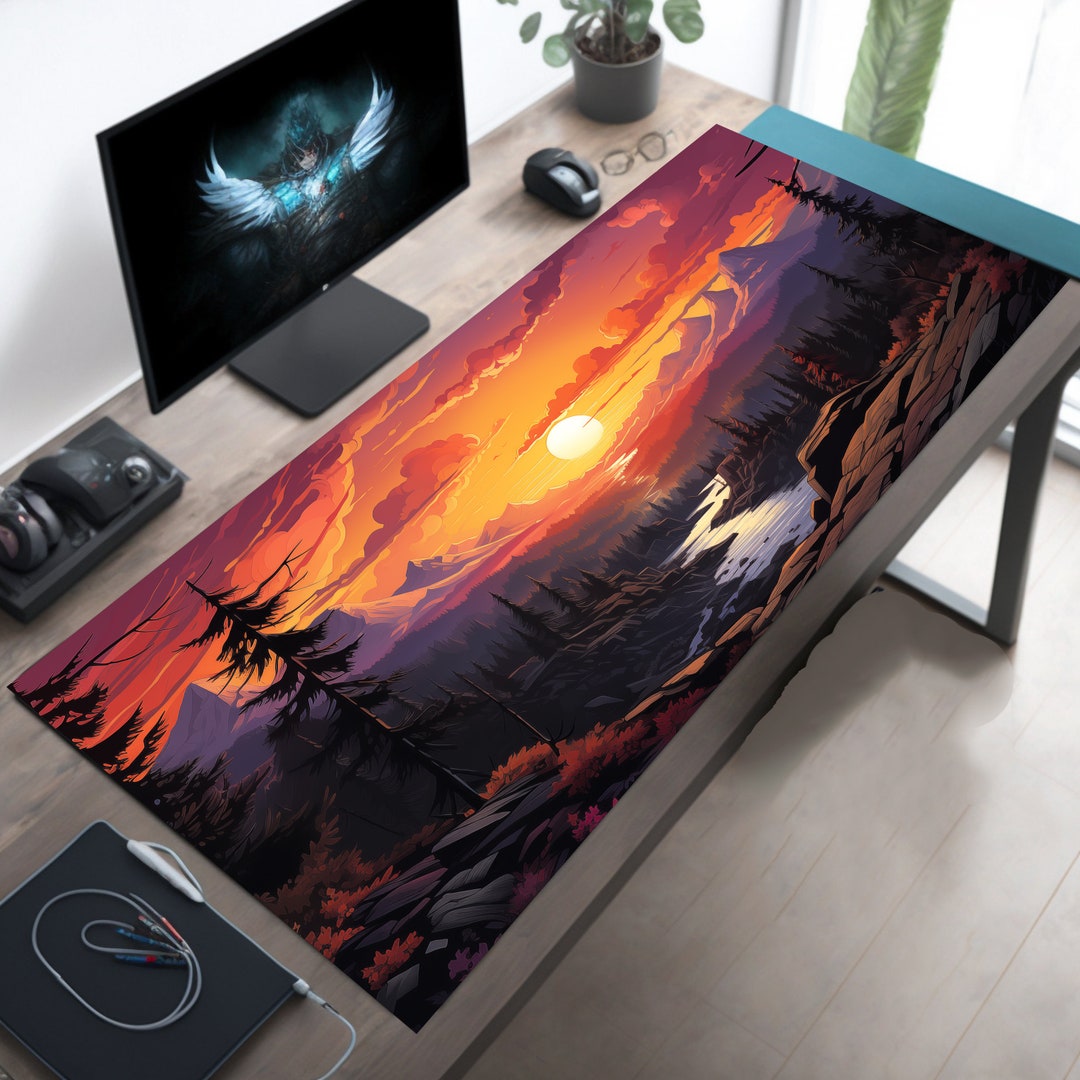 Mountain Mousepad XL, Gaming Mouse Pad, Nature Desk Mat, Landscape Desk ...