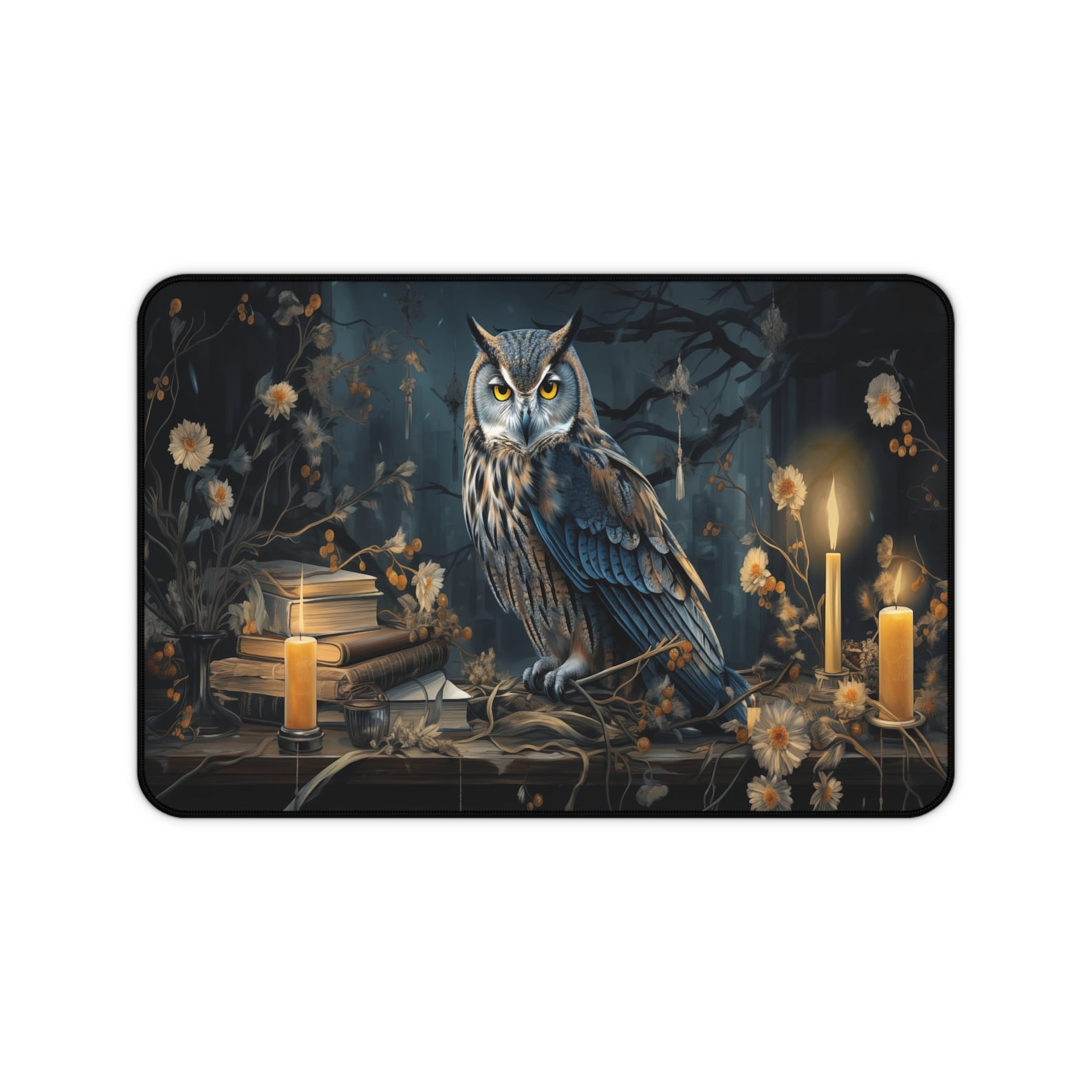 The Wisdom of Owls, Cute Desk Mat, Owl Desk Pad, Gaming Mouse Pad ...