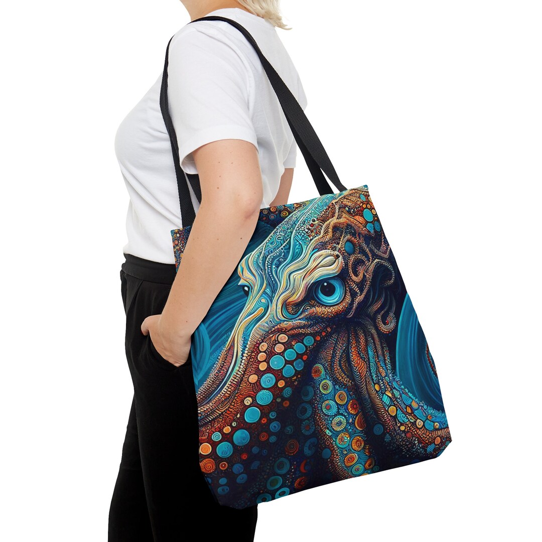 Dazzling Octopus Beach Bag, Multi-size Beach Tote Bag, Ocean Tote Bag ...