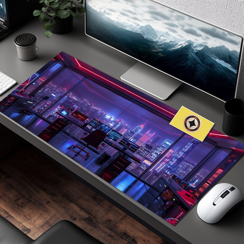 Cyberpunk Deskmat, Gaming Deskpad, Game Table Decor, Cyberpunk Playmat ...