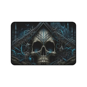 Gothic Skull Horror Playmat, Large Gaming Desk, Dark Fantasy Desk, Goth ...