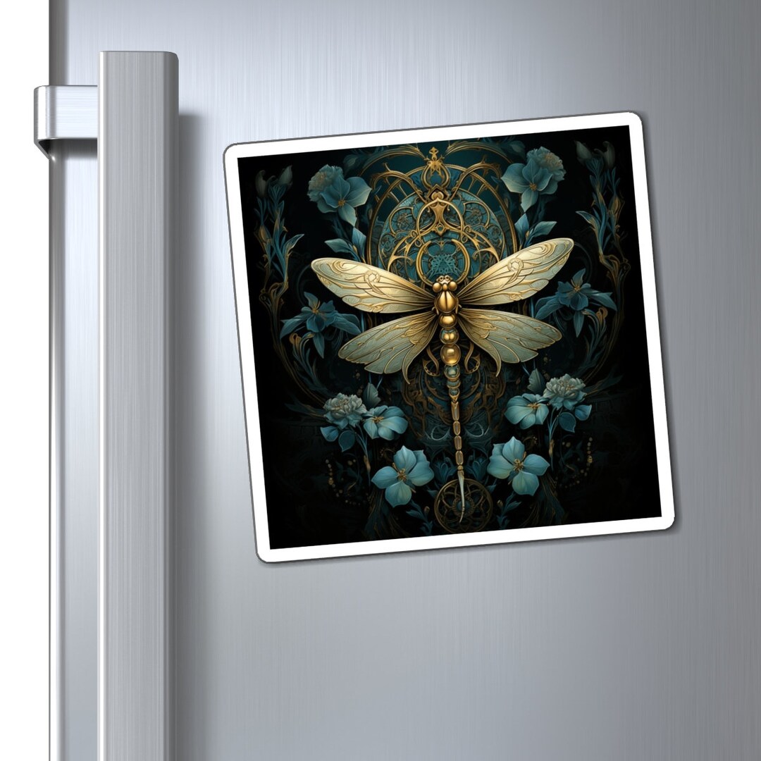 Cute Goth Kitchen Magnet, Gothic Dragonfly Refrigerator Magnet ...