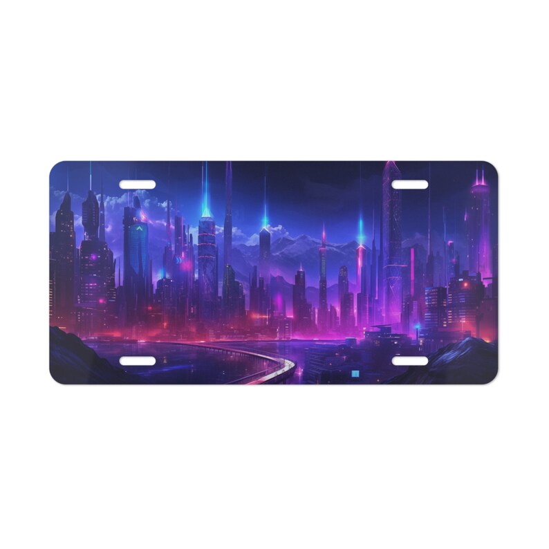 Cyberpunk License Plate, Vanity License Plate, Unique Car Tag, Front ...