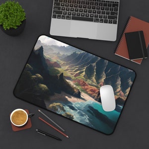Hawaiian Beauty Desk Mat Cute, Hawaii XL Mouse Pad, Large Desk Mat Pad ...