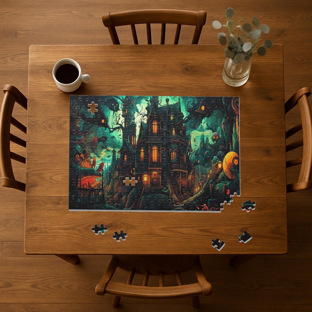 Mystical Haunted House Puzzle - 120, 252, 500-piece Jigsaw, Perfect for ...