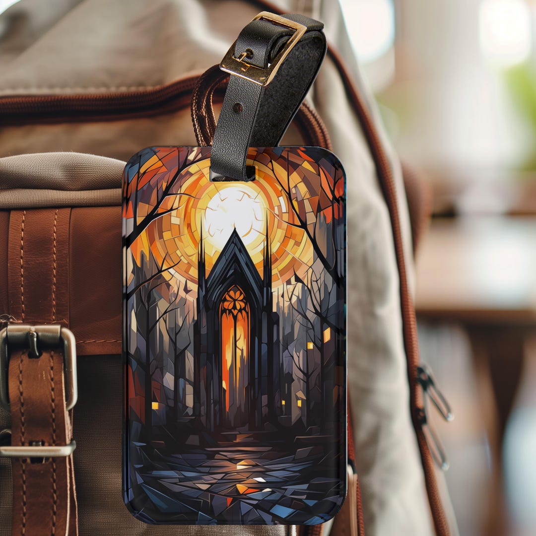 Melancholy Gothic Chapel Goth Girl Bag Tag - Travel Bag Tag - Luggage ...
