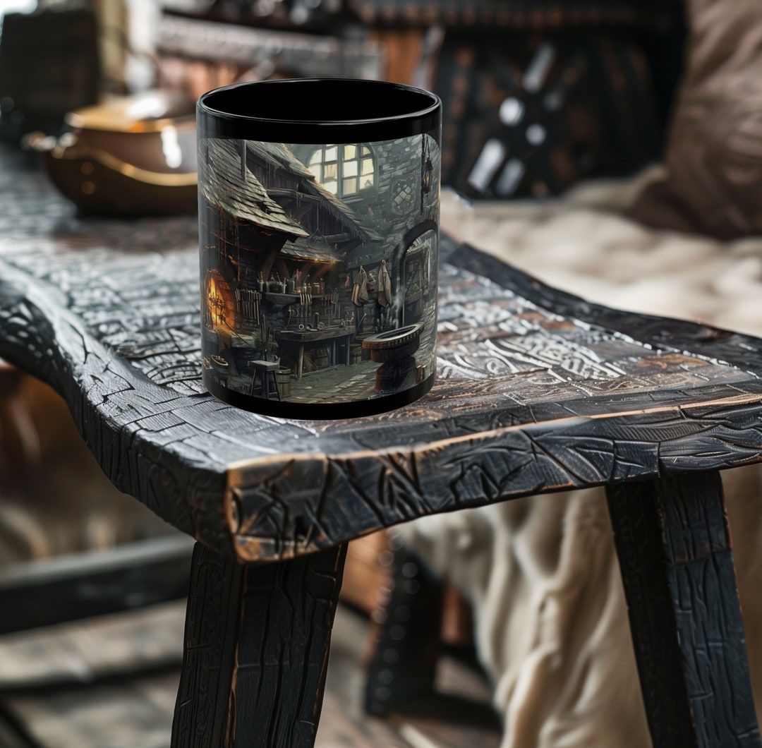 Medieval Black Smith Fantasy Mug - Medieval Mug - Blacksmith Mug, 11oz ...