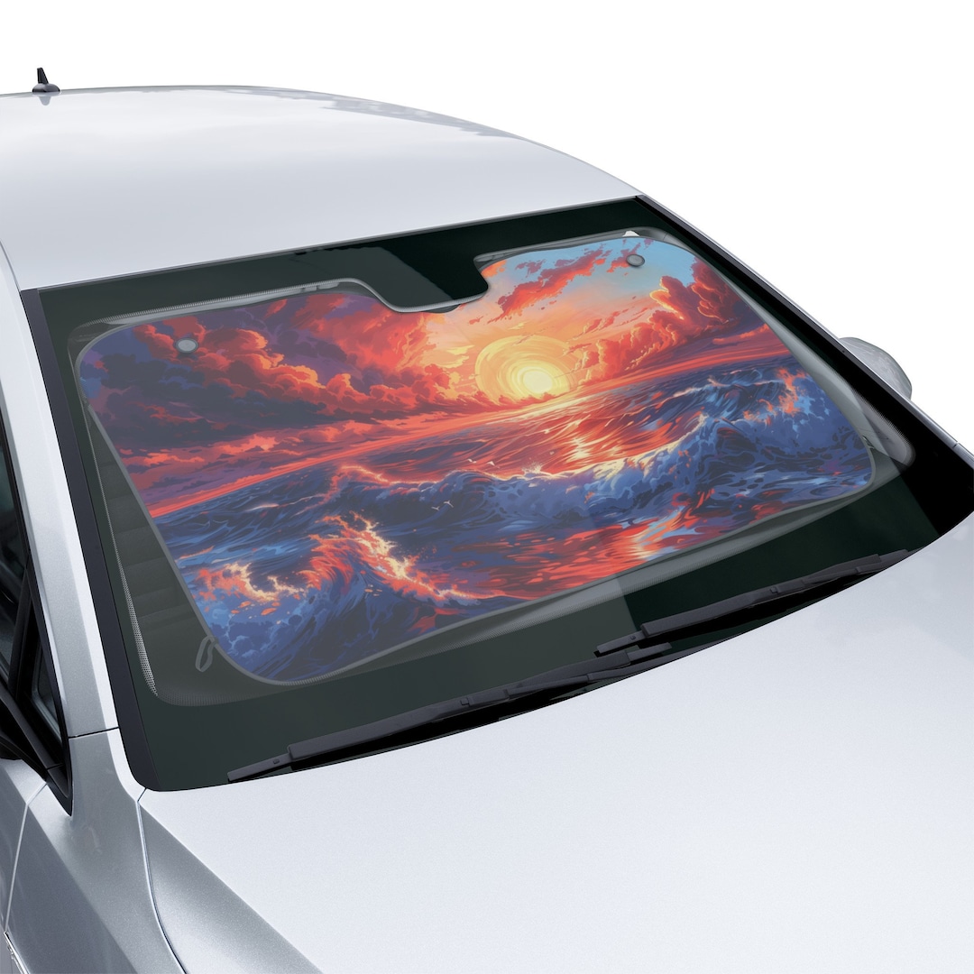 Dazzling Ocean Sunset Windshield Banner - Car Accessory for Women ...