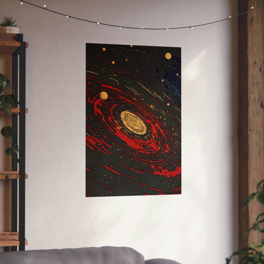 Anime Style Galaxy Poster, Anime Poster Art, Game Room Wall Art, Gamer ...