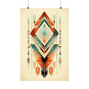 Southwest Art Poster, Indian Wall Hanging, Native American Art Stype ...