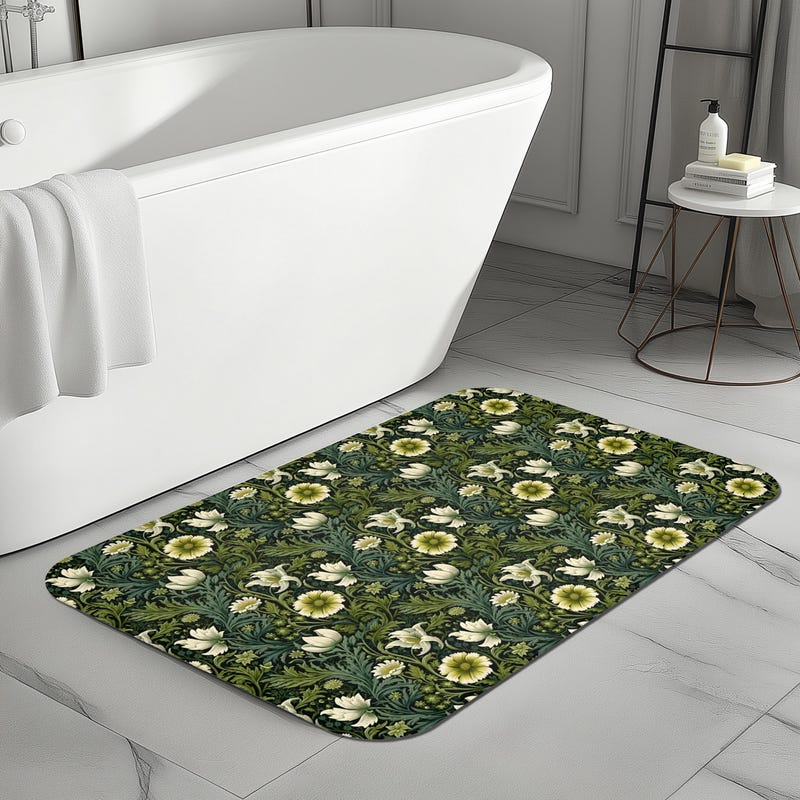 Green Bath Mat - Etsy