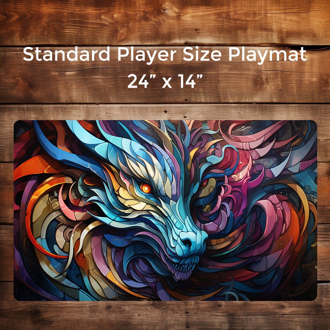 Prismatic Dragon Glass - 24"x14" Custom Table Top Gaming Playmat ...