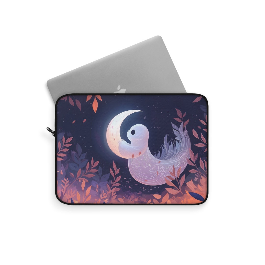 Cute Kawaii Ghost Moon Laptop Sleeve, Ghost Tablet Sleeve, Cute ...