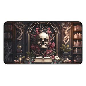 Extra Large Mousepad, Dark Academia Library Writing Desk, Gothic Mouse ...