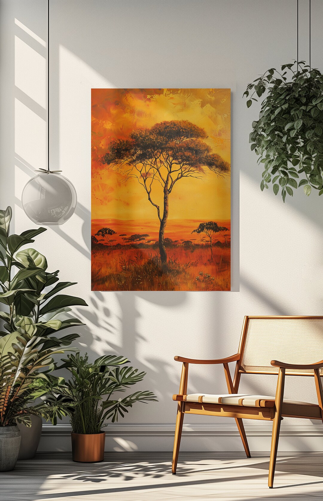 Lone Tree on the African Savanna Art Print - Poster Wall Art - African ...