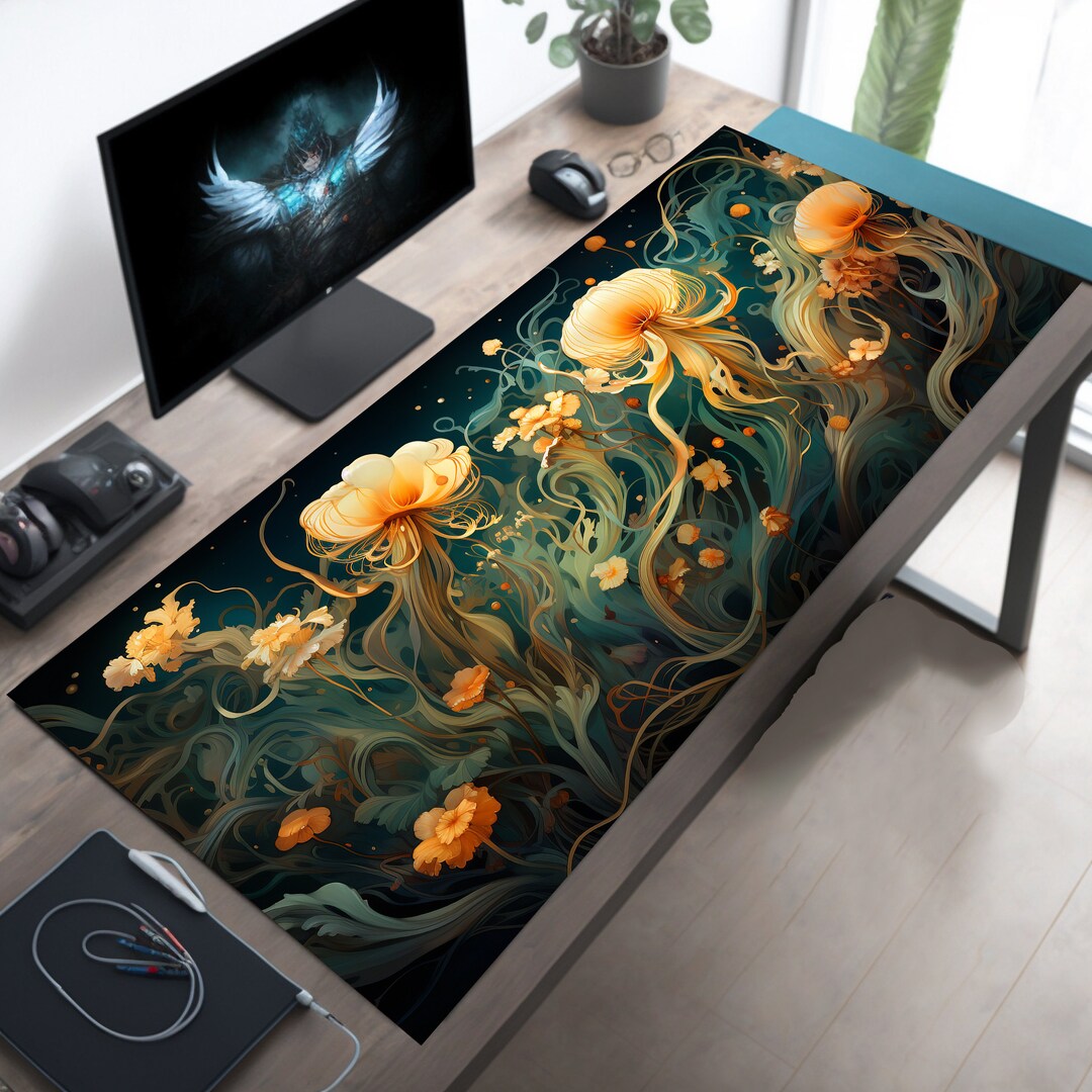 Delightful Kelp Aesthetic Desk Decor, Aquatic Mousemat, Ocean Keyboard ...