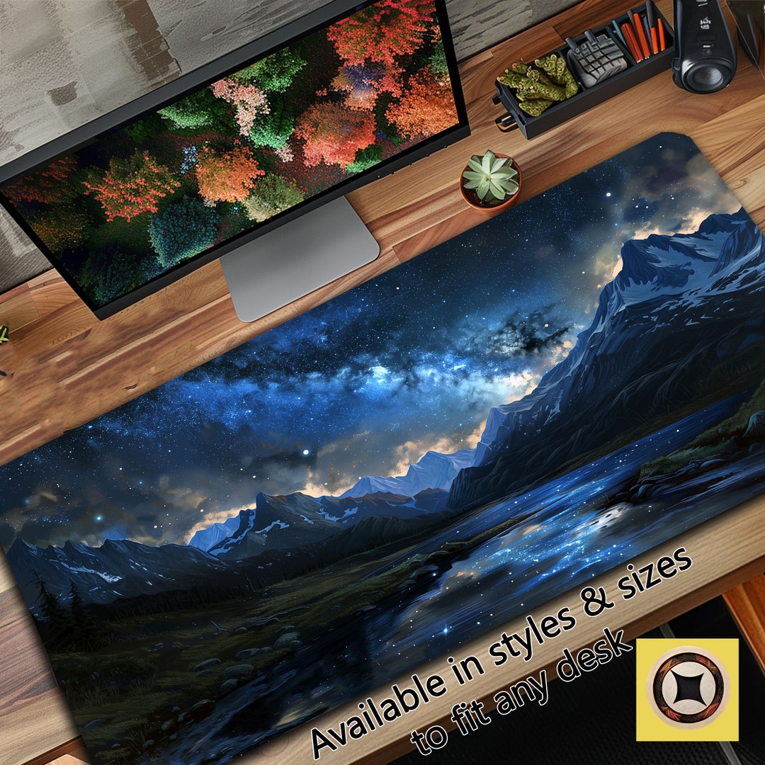 Oversized Mouse Pad, Extended Mousepad, Mountain Desk Mat, Western ...