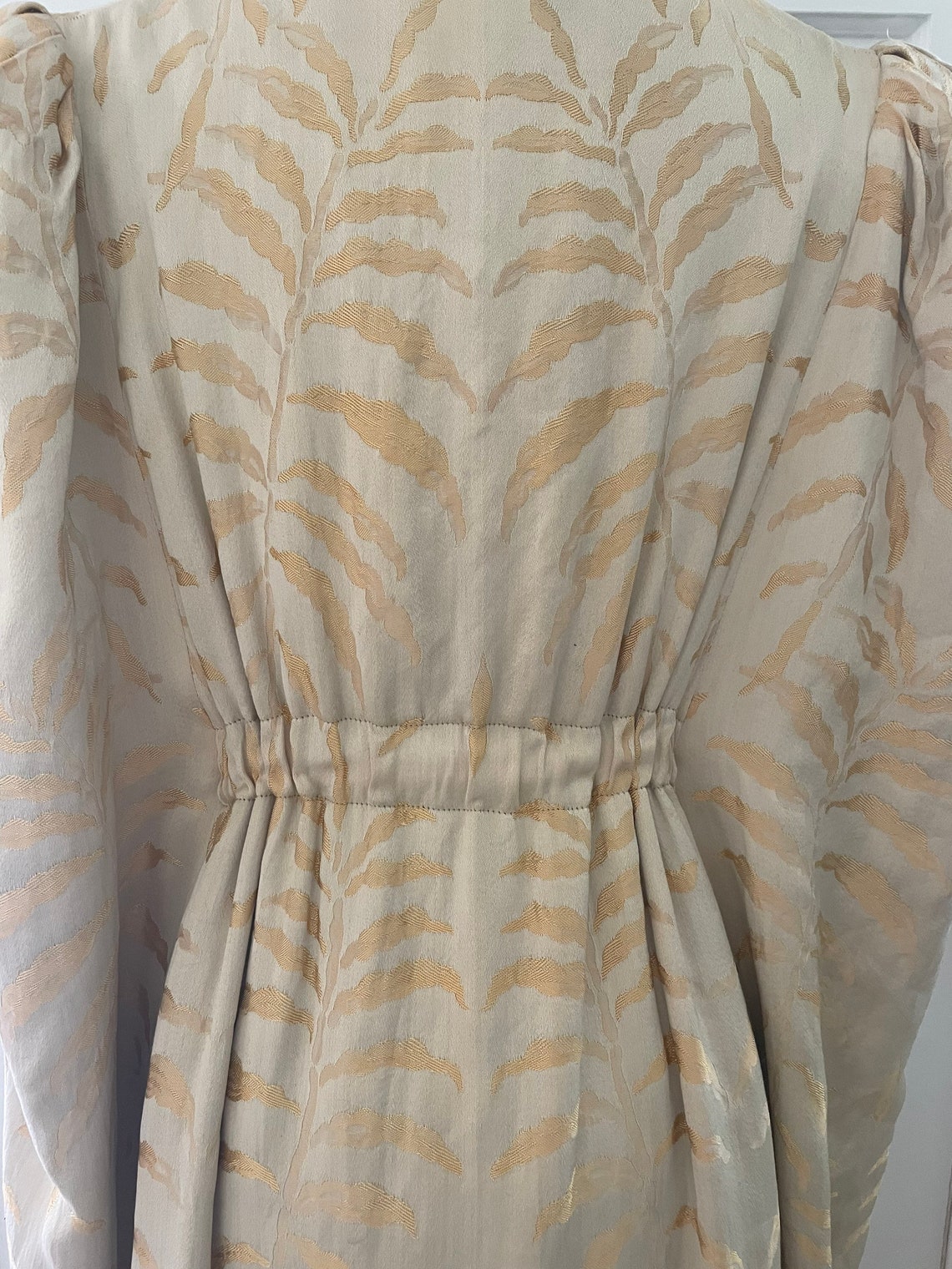 Vintage 1940s Full Length Brocade Cape Cream With Metallic - Etsy