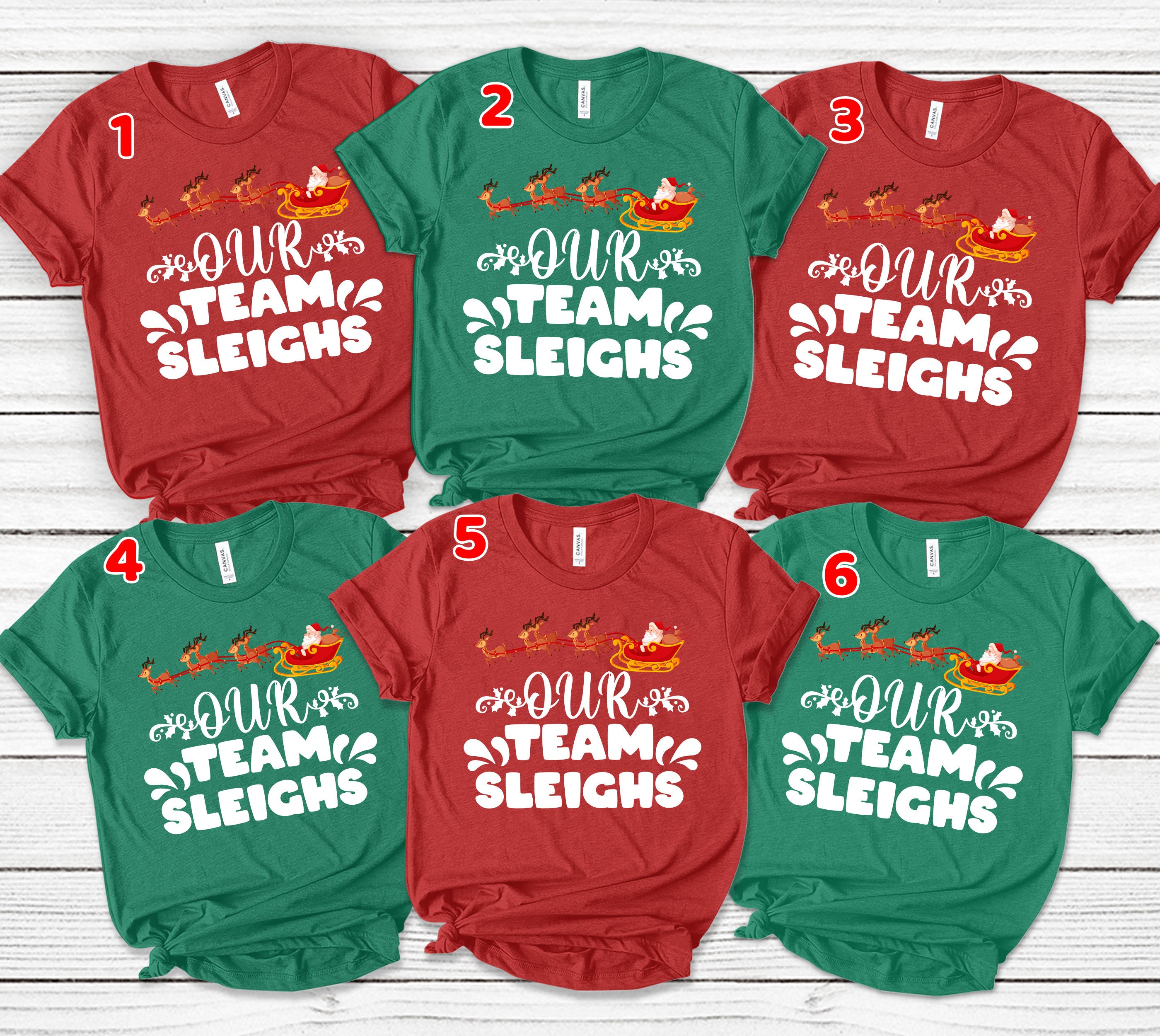 Our Team Sleighs Shirt, Team Christmas Shirts, Group Christmas Shirts ...