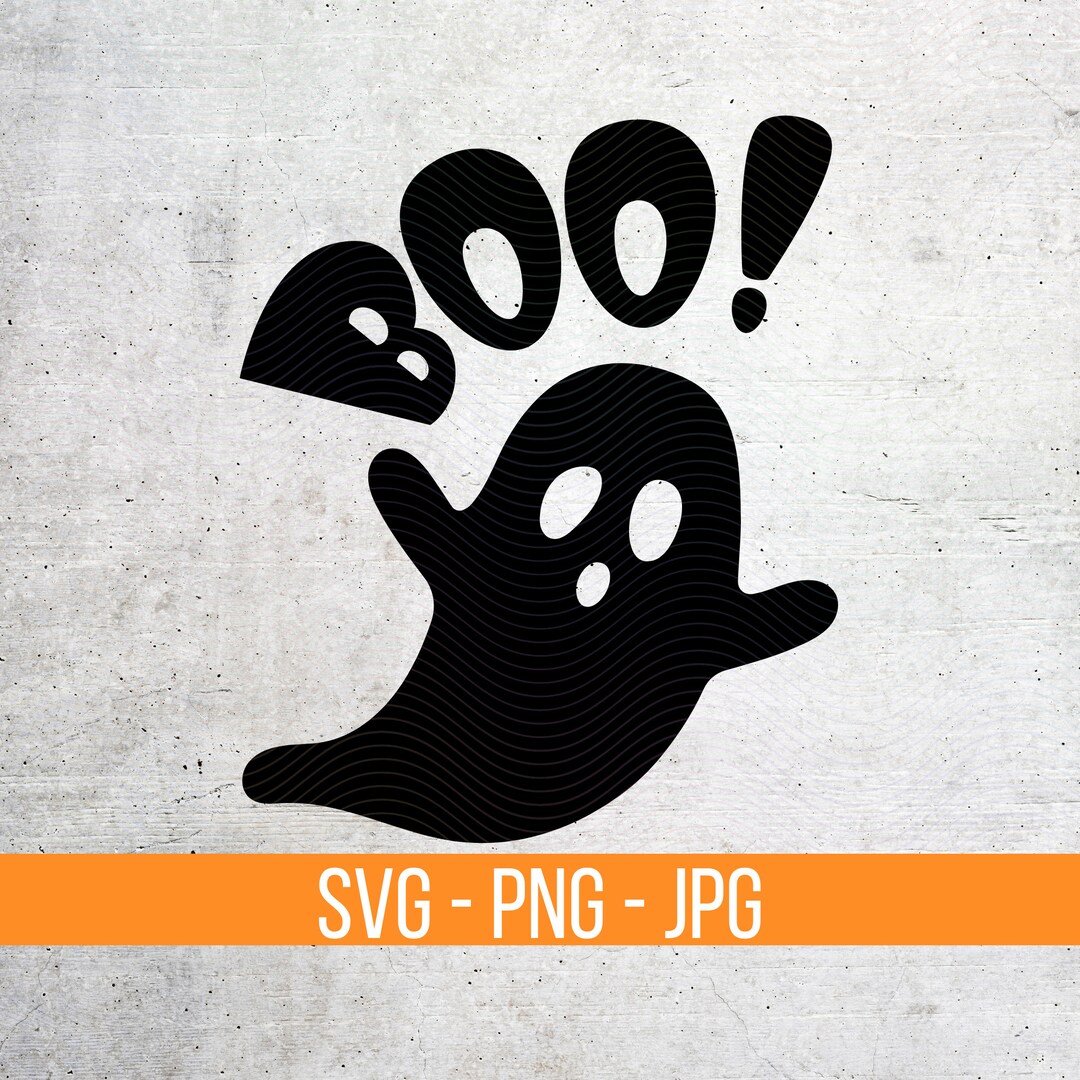 Ghost SVG Boo Halloween Cricut Cut File Silhouette Digital Download - Etsy