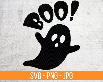 Cute Ghost SVG Halloween Boo Digital Download Halloween Cut File Ghost ...